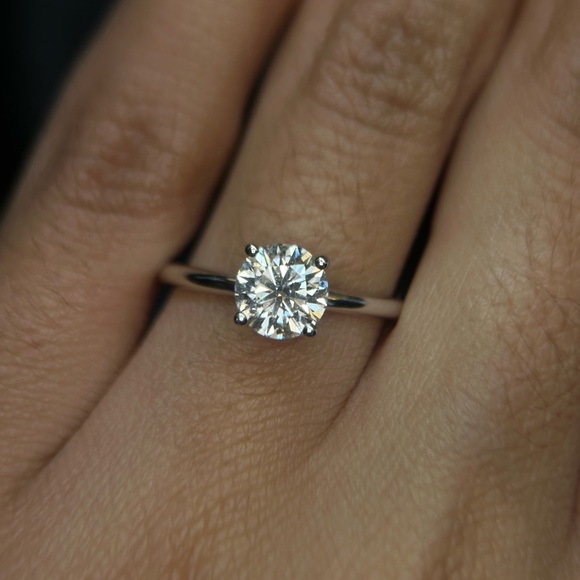 Jewelry | Round Engagement Ring With A Hidden Halo | Poshmark